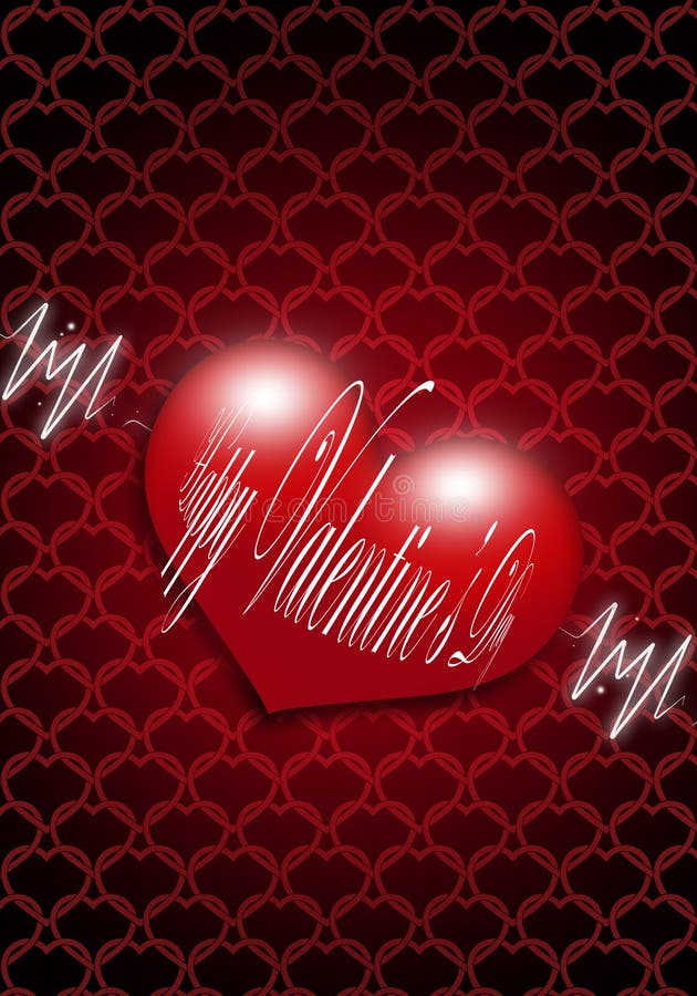Valentines Day Greeting Card Stock Illustration - Illustration of ...