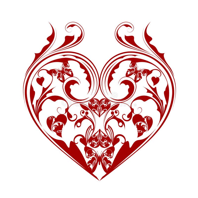 Decorative Heart Scrolls