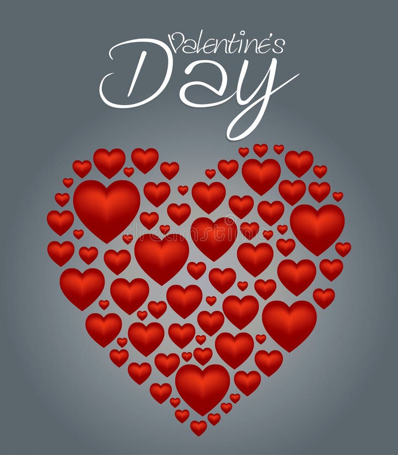 Valentines Day Heart Set 2 stock vector. Illustration of love - 12736709