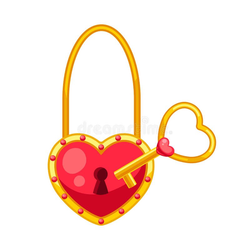 Cartoon Heart Shaped Key Stock Illustrations – 205 Cartoon Heart Shaped ...