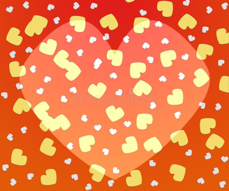 Valentines Day Hearts Theme Background Card Design Stock Image - Image ...