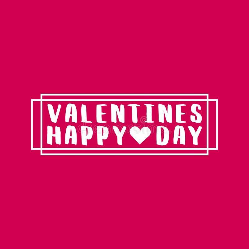 Valentines Day Logo Design Concept Typo Stock Vector - Illustration of ...