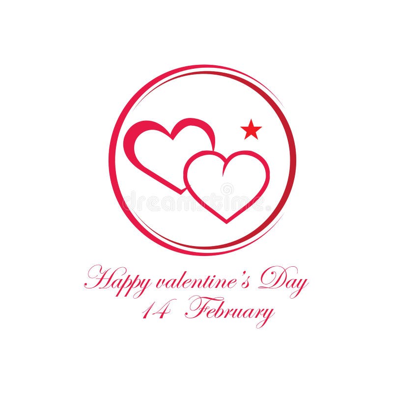 Valentines Day Logo Design Vector Illustration Template Stock Vector