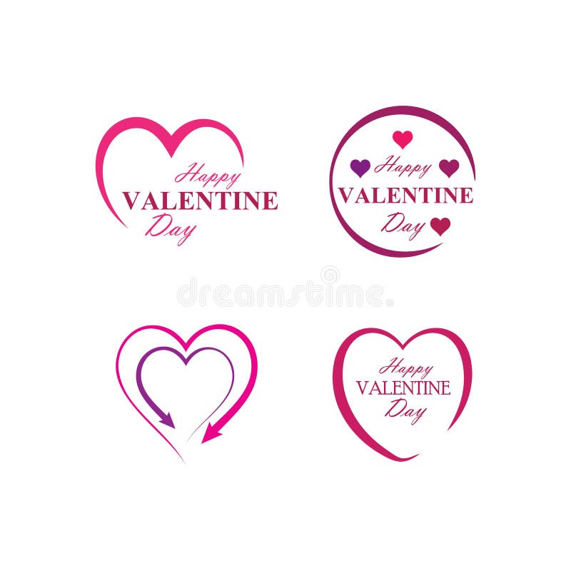 Valentines day logo stock vector. Illustration of label - 241172575