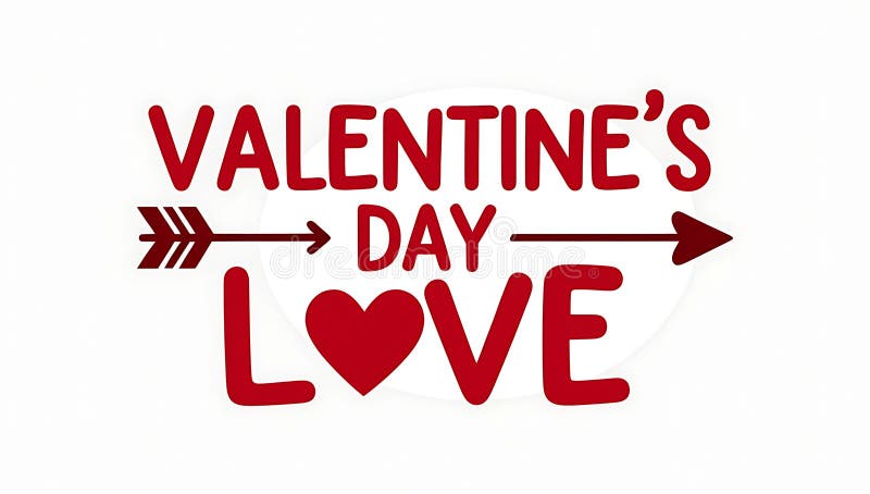 Valentines Day Love Arrow Heart Design Stock Illustration ...