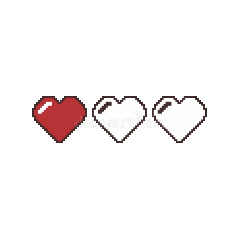 Valentines day pixel art stock vector. Illustration of 8bit - 135868542