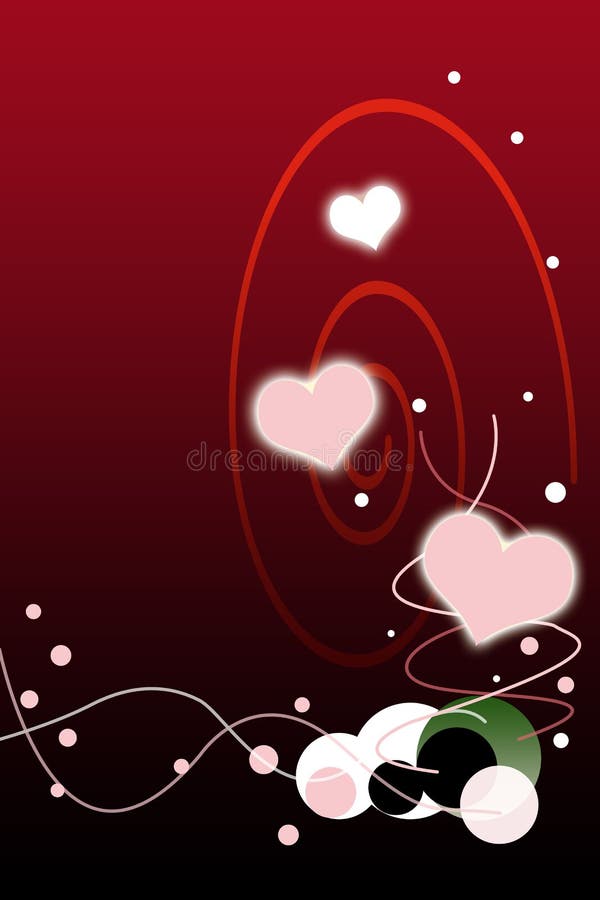 Valentines Day Red Gradient Background with Bubble Stock Illustration ...