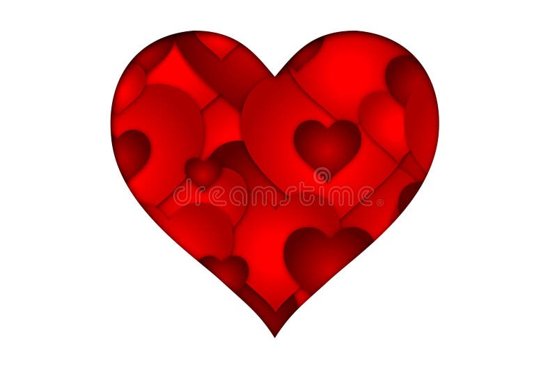 Shaded Hearts Stock Illustrations – 332 Shaded Hearts Stock ...
