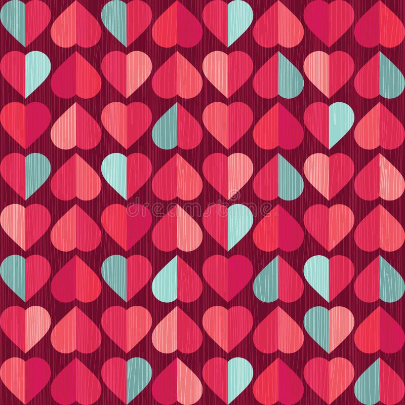 Retro Heart Pattern stock vector. Illustration of love - 19185063