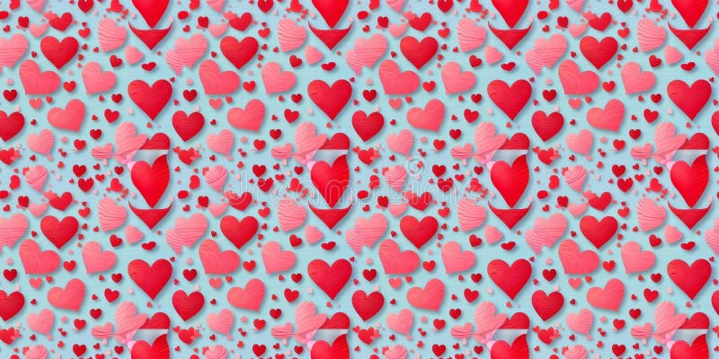 Valentines Day Seamless Pattern Small Heart Shape Background Stock ...