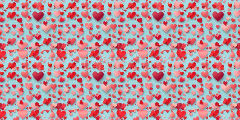 Valentines Day Seamless Pattern Small Heart Shape Background Stock ...