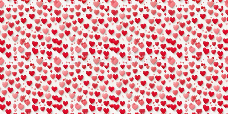 Valentines Day Seamless Pattern Small Heart Shape White Background ...