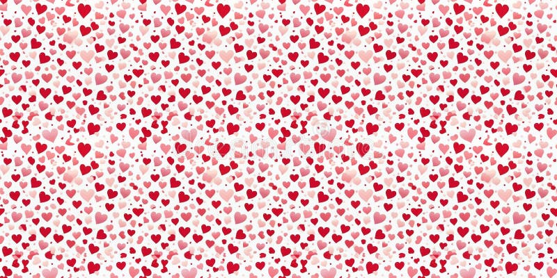 Valentines Day Seamless Pattern Small Heart Shape White Background ...