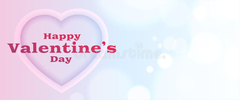 Valentines Day Surprise and Relationship Banner with Bokeh Effect Stock ...