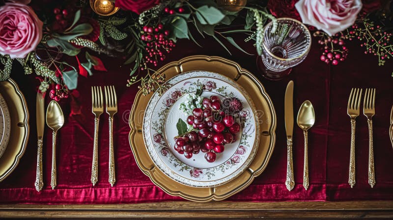 Valentines Day Tablescape and Table Decor, Romantic Table Setting with ...