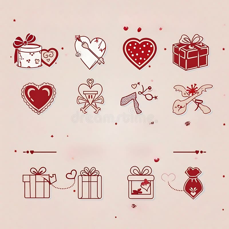 Valentines Gift Guide Infographic Template Stock Illustration ...