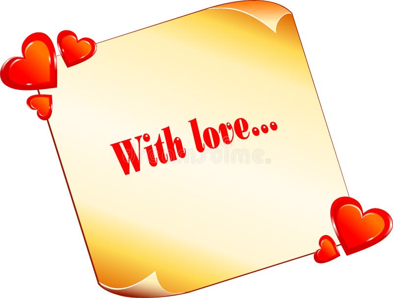 Valentines note stock vector. Illustration of sign, beauty - 7537001