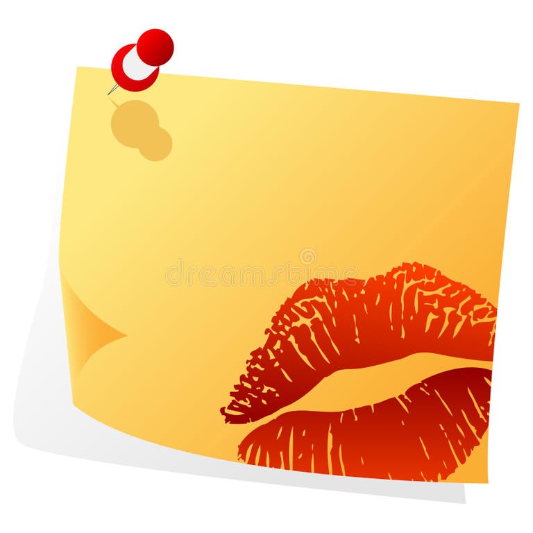 Kiss Note Stock Illustrations – 995 Kiss Note Stock Illustrations ...