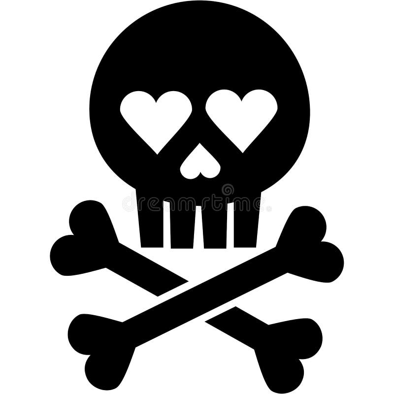 Valentines Skull With Heart Stock Vector Illustration Of Background