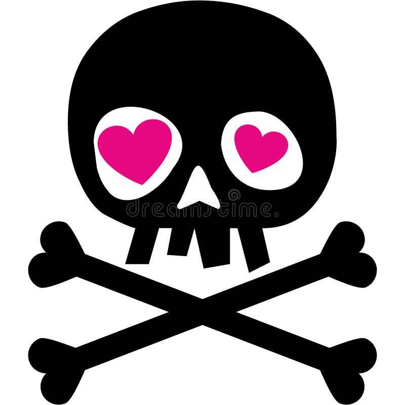 Valentines Skull With Heart Stock Vector Illustration Of Grunge