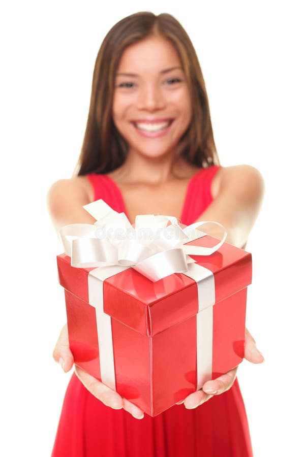 Girl and her gift stock image. Image of girl, smiling - 22466277