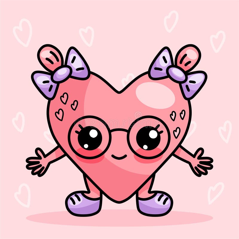 Valentino Day Pattern on a Pink Background Stock Illustration ...