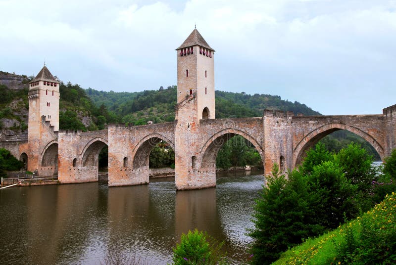 Valentre Bridge in Cahors France Stock Photo - Image of destinations ...
