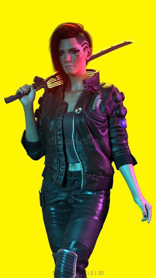Valerie Cyberpunk 2077 Vertical 4K Editorial Stock Photo - Illustration ...