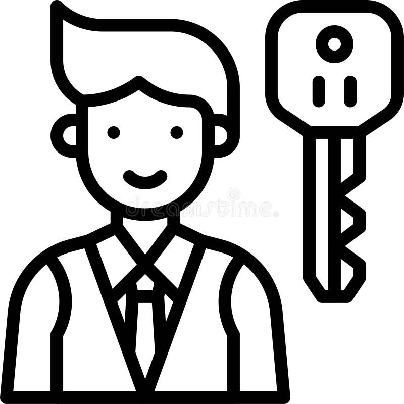 Valet Boy Icon, Parking Lot Related Vector Stock Vector - Illustration ...