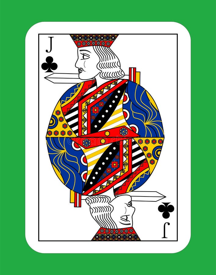 Valet De Trèfle La Carte De Jeu Illustration Stock - Illustration du ...
