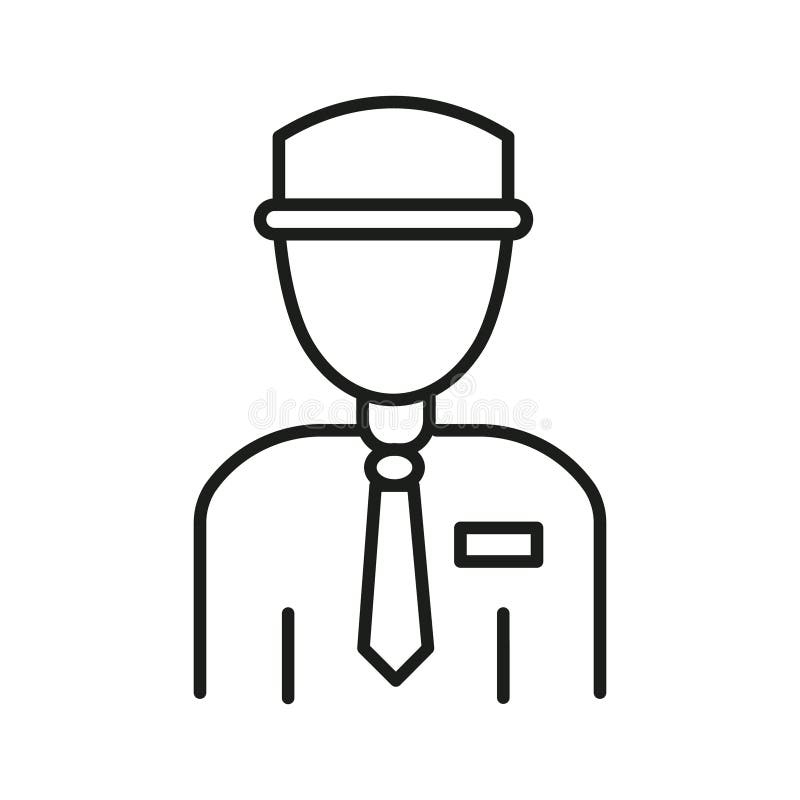 Valet Icon Flat Line Symbol Set Stock Illustration - Illustration of ...