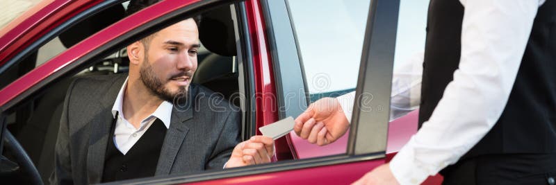 Valet Parking Car Service stock image. Image of safety - 261110043