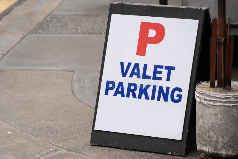 Valet parking sign service stock photo. Image of closeup - 308747962