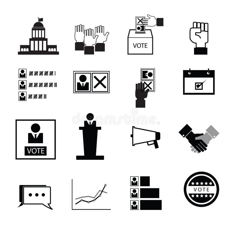 Demokrati Och Politiska Symboler Vektor Illustrationer - Illustration ...