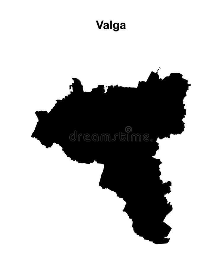 Valga outline map stock vector. Illustration of detailed - 360427866
