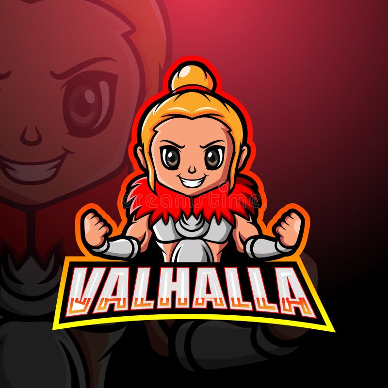 Valhalla Mascot Esport Logo Design Stock Vector - Illustration of gamer ...