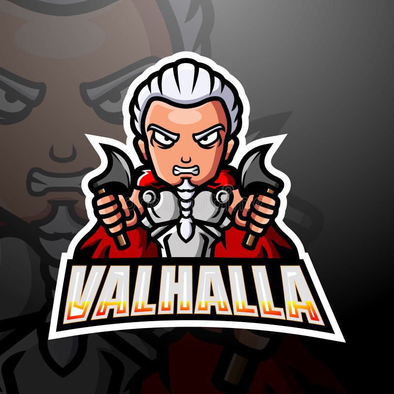 Valhalla Mascot Esport Logo Design Stock Vector - Illustration of gamer ...