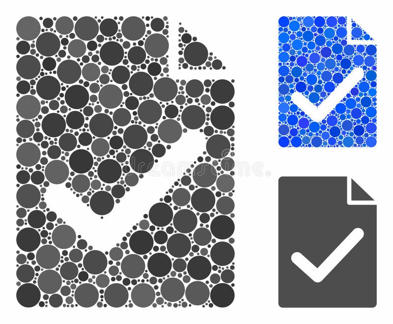 Valid Agreement Page Mosaic Icon of Circle Dots Stock Vector ...