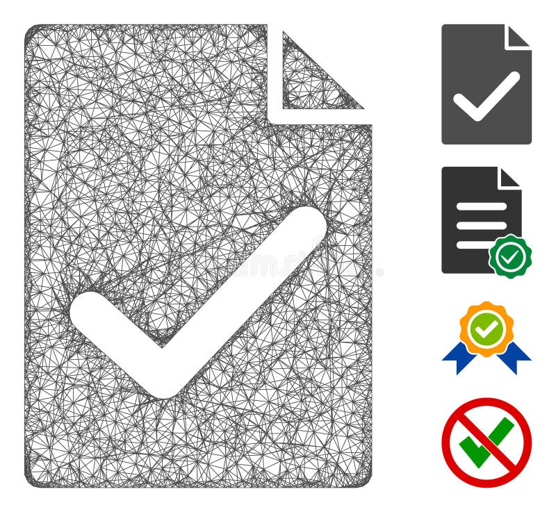Valid Agreement Page Web Vector Mesh Illustration Stock Illustration ...