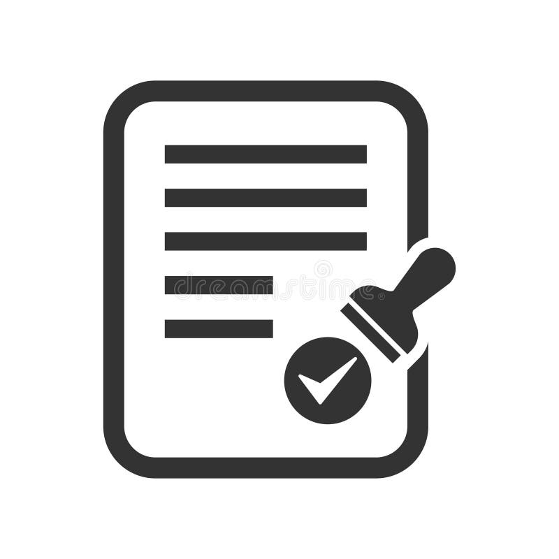 Valid document icon stock vector. Illustration of certificate - 175004926