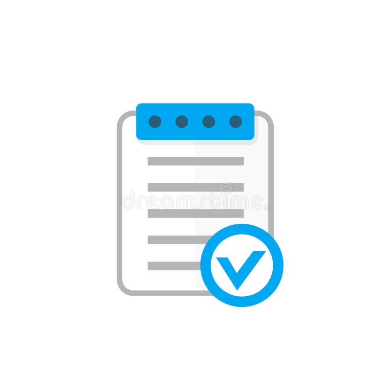 Valid Document Solid Icon. Approved Document Vector Illustration ...