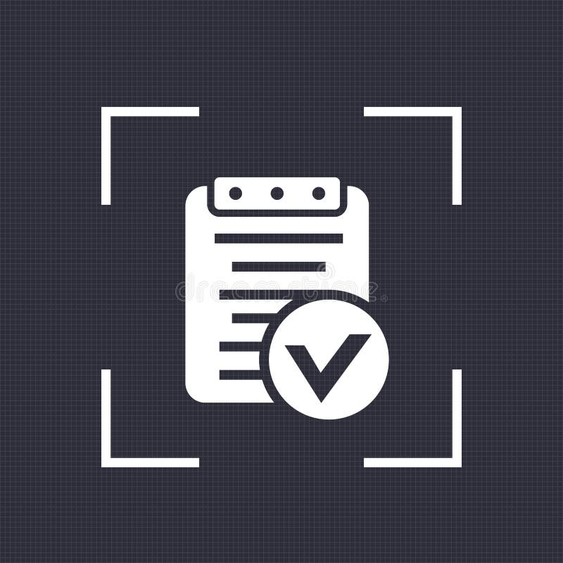 Valid Document Line Icon. Approved Document Vector Illustration ...