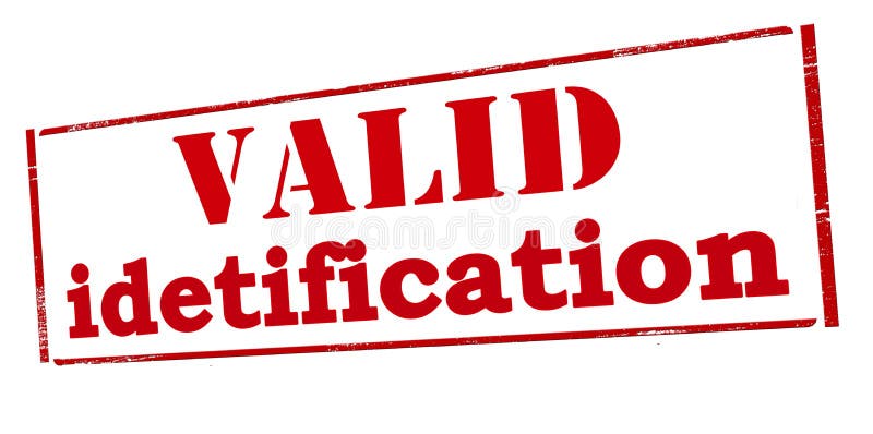 Valid identification stock illustration. Illustration of text - 108517640