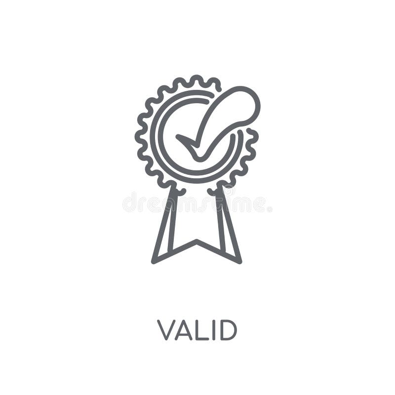 Valid Linear Icon. Modern Outline Valid Logo Concept on White Ba Stock ...