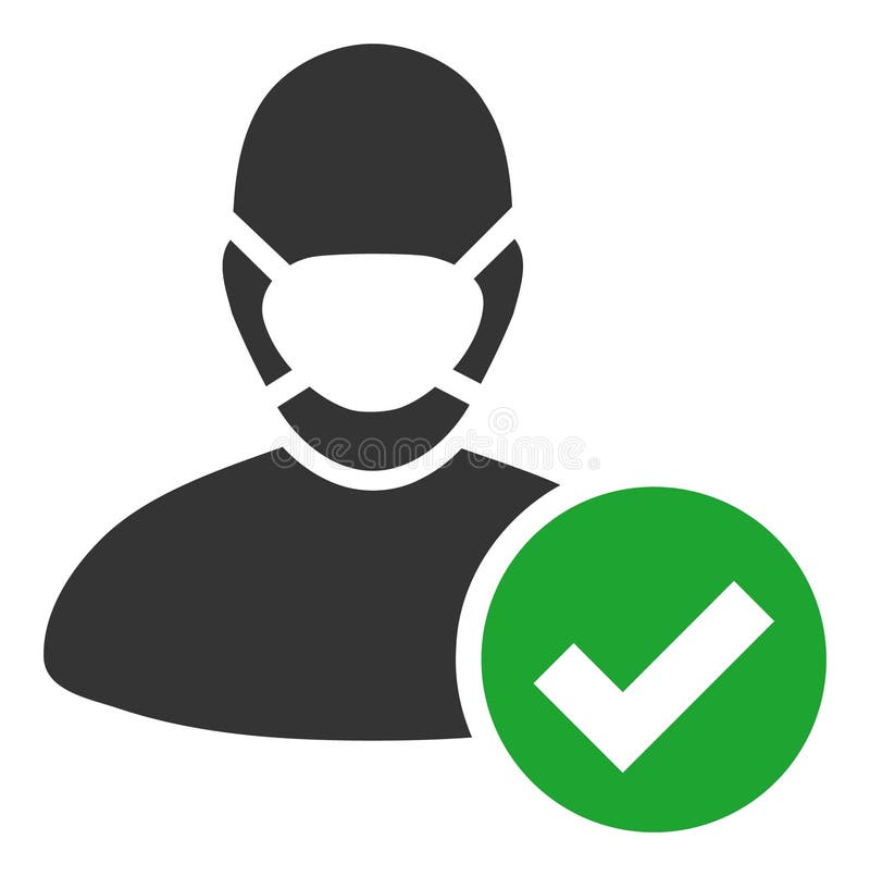 Valid Masked Man Vector Icon Illustration Stock Vector - Illustration ...