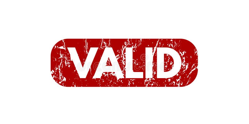 Valid - Red Rubber Stamp with Grunge Effect Stock Vector - Illustration ...