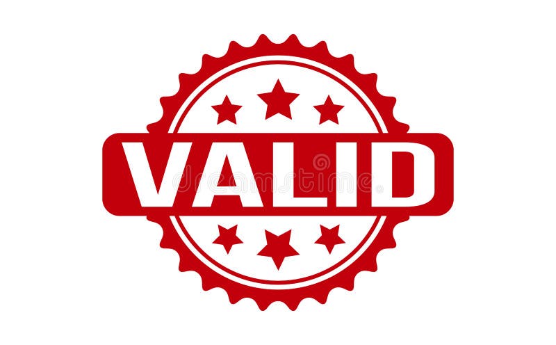 Valid Rubber Stamp. Red Valid Rubber Grunge Stamp Seal Vector ...