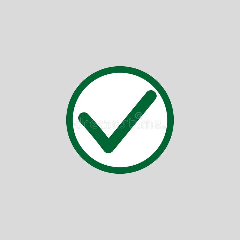 Valid Seal Icon. Blue Tick in Blue Circle. Flat OK Sticker Icon ...