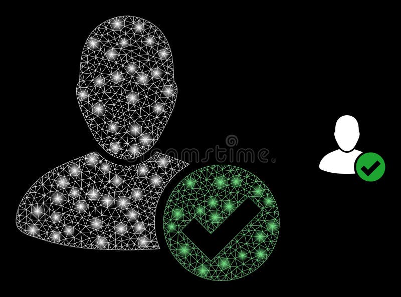 Valid User - Bright Web Mesh with Glare Spots Stock Vector ...