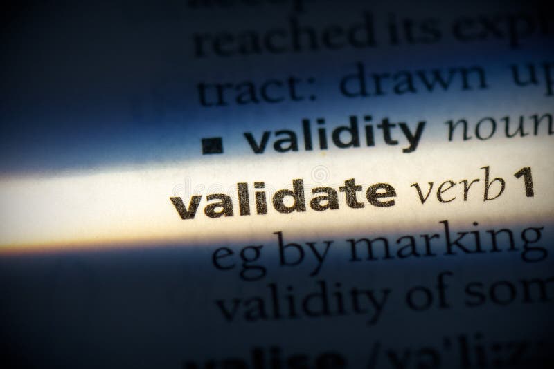 Validate stock image. Image of definition, detail, text - 161574395